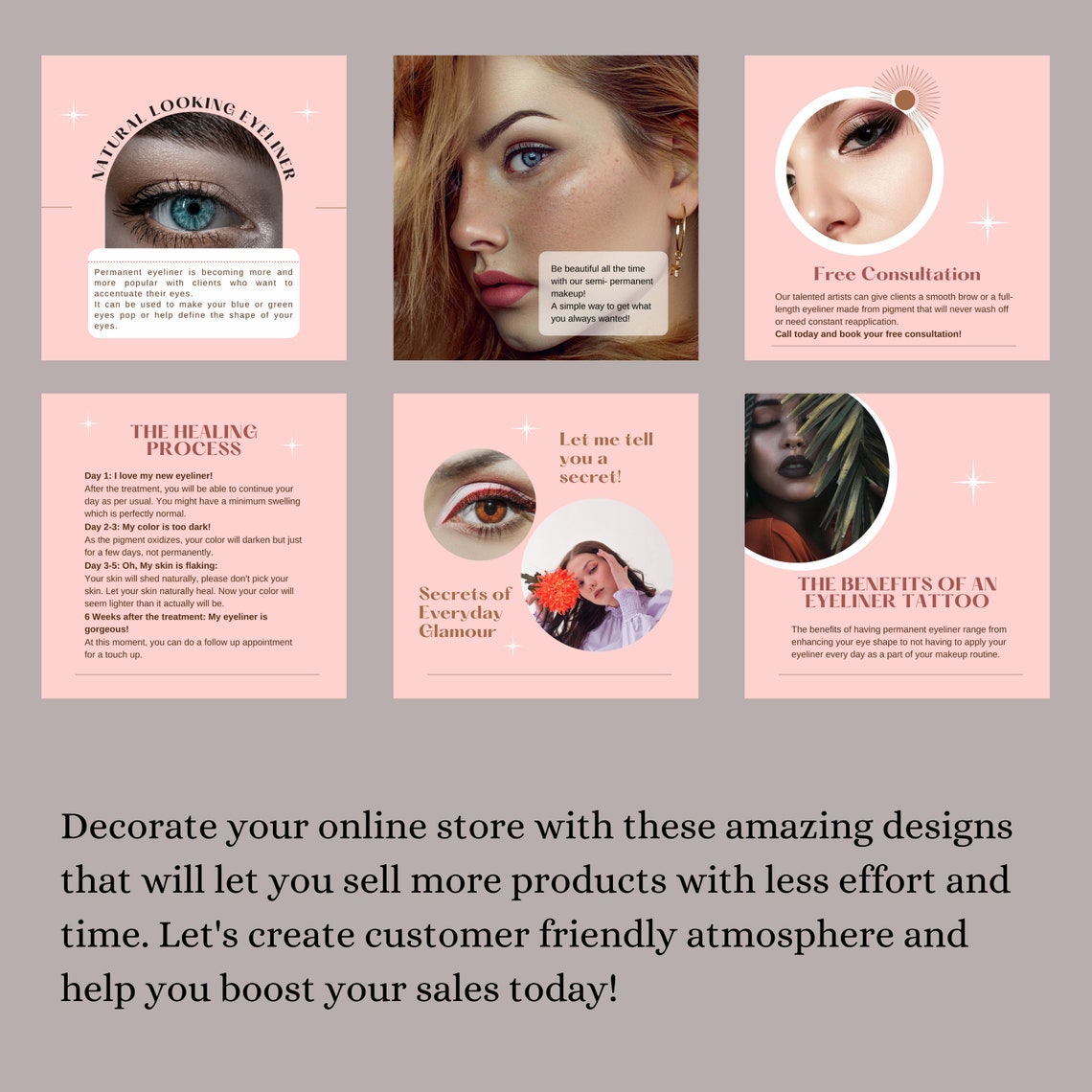 Permanent Makeup Instagram Template PMU Instagram Post - Etsy