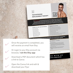 Testosterone Replacement Therapy, TRT Printable Flyer, Hormone Therapy ...