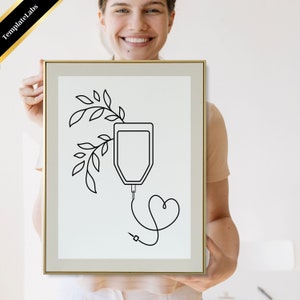 IV Hydration Art, IV Infusion Poster, IV Therapy Poster, Iv Drip Bag ...
