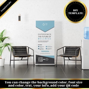IV Hydration Retractable Banner, Roll up Banner Template, Event Banner ...