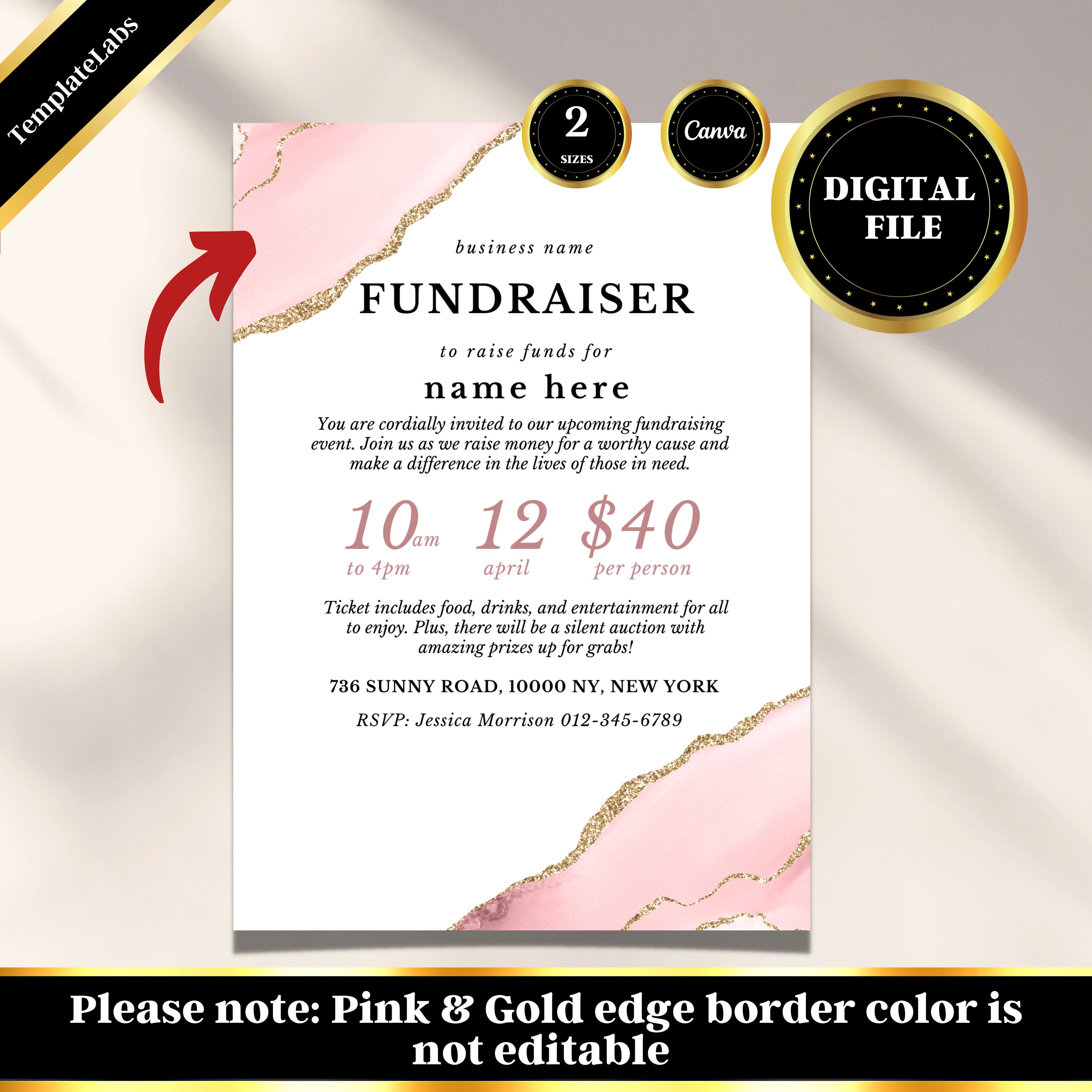 Fundraiser Flyer Charity Invitation Fundraising Flyer - Etsy