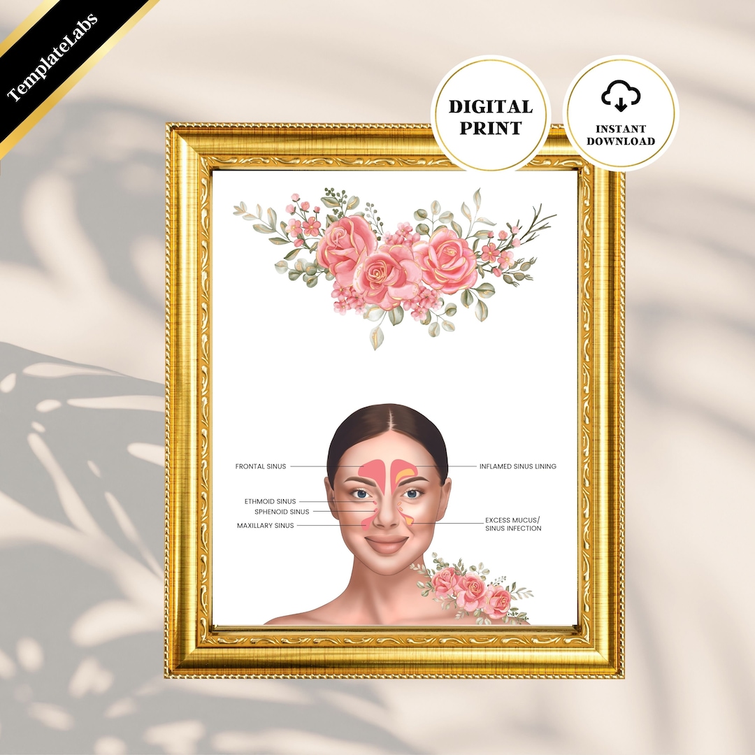 ENT Poster, Ear Nose Throat Art, ENT Gift, Medical Office Decor, Sinus ...