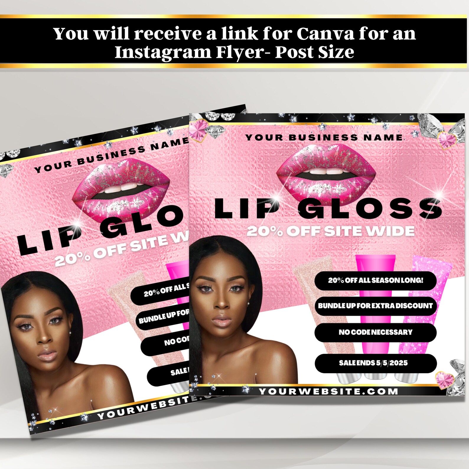 Lip Gloss Flyer, Lip Gloss Template, Lip Gloss Business, E Flyer ...