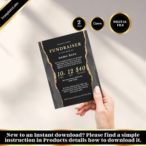 Fundraiser Flyer Template, Charity Invitation, Fundraising Flyer ...