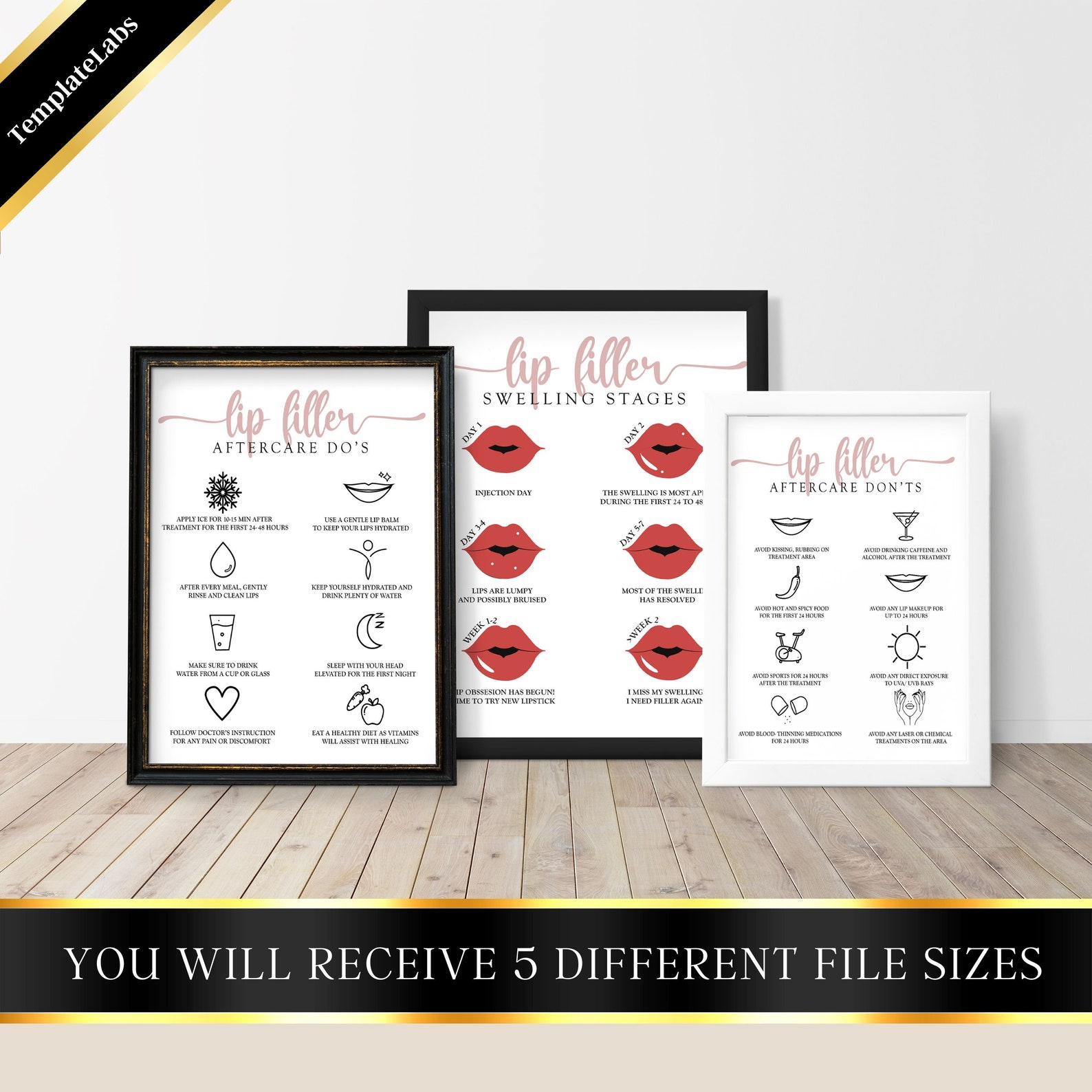 Lip Filler Aftercare Poster, Lip Filler Journey, Lips Aftercare ...