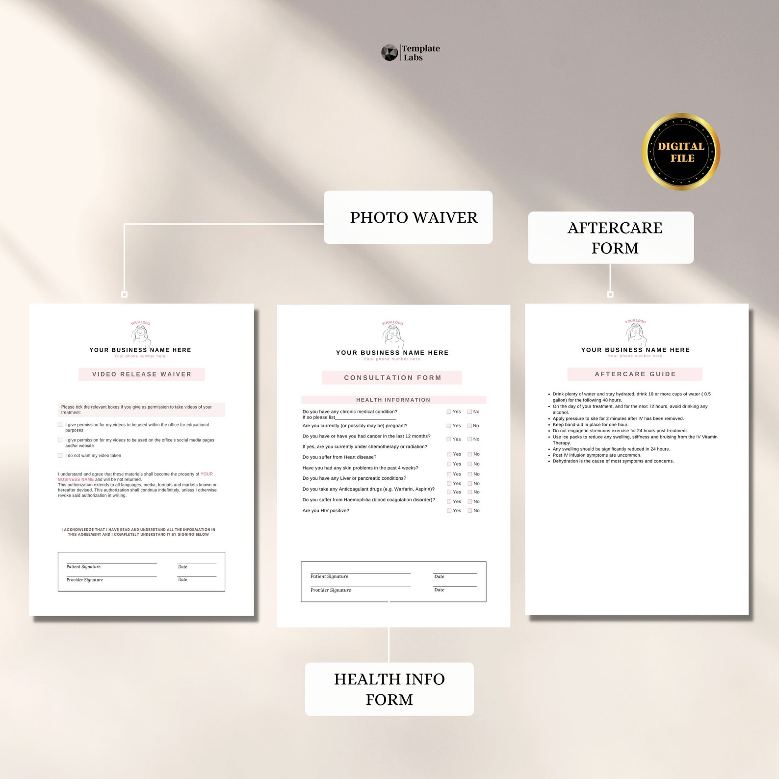 IV Hydration Therapy and Vitamin Infusion Form, IV Therapy Intake Form ...