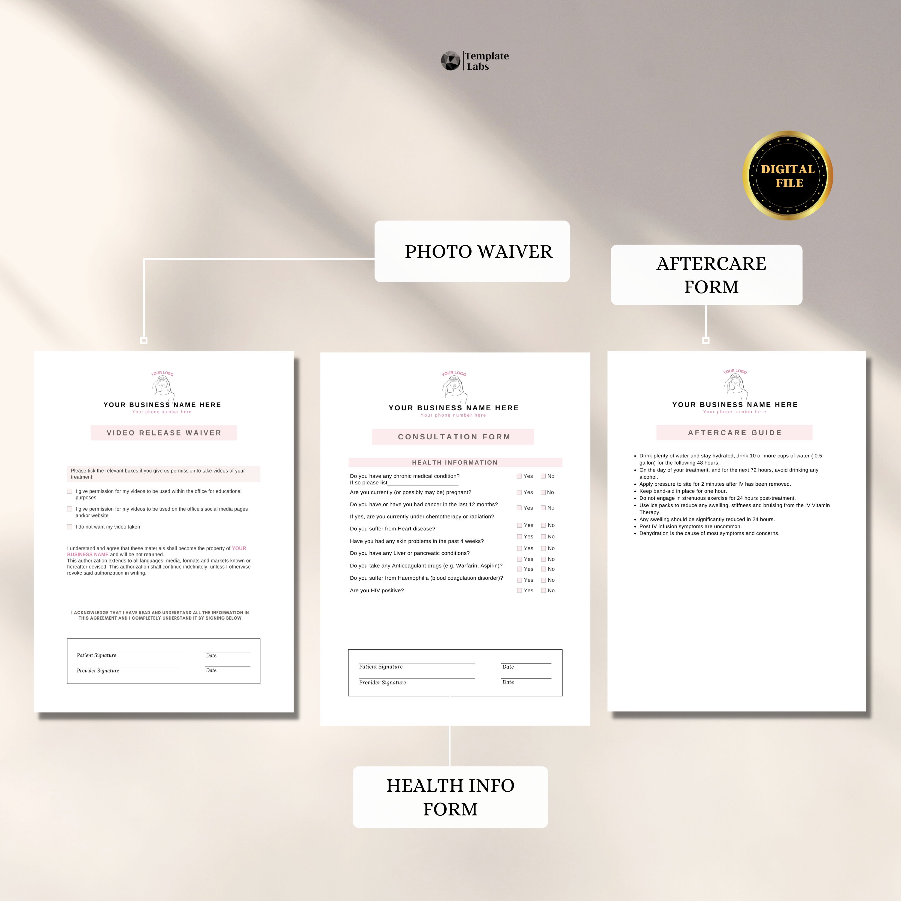 IV Hydration Therapy and Vitamin Infusion Form, IV Therapy Intake Form ...