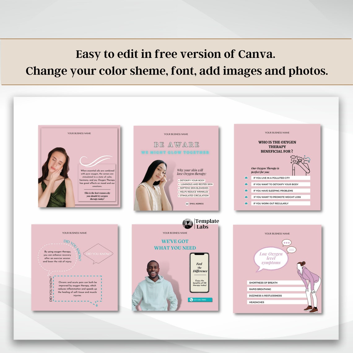 Oxygen Bar, Oxygen Therapy, Instagram Post, Canva Template, Social ...