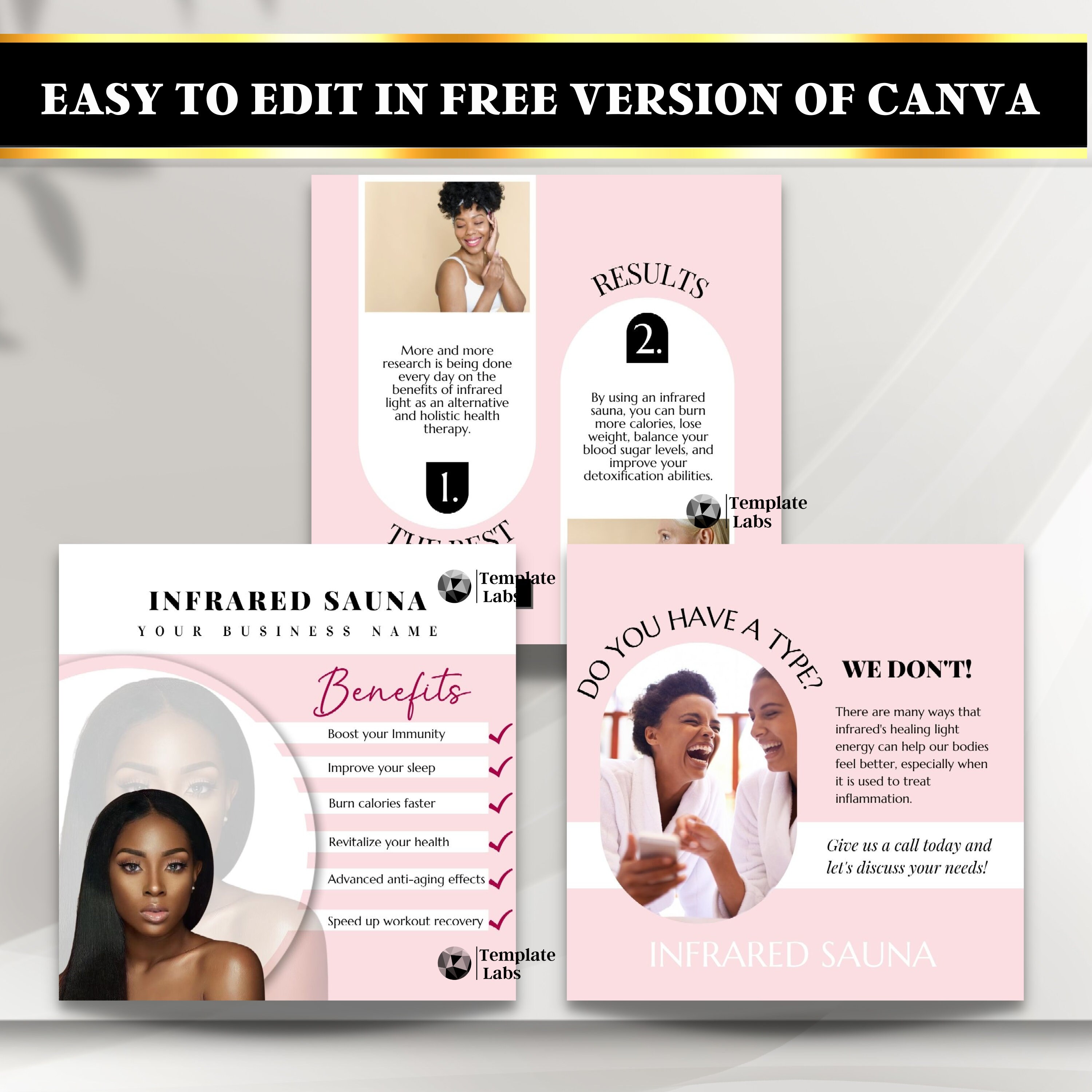 Infrared Sauna Instagram Post Template Canva Medspa Flyer - Etsy