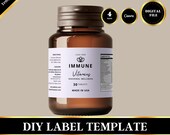 Supplement Bottle Label Supplement Label Template Vitamin - Etsy