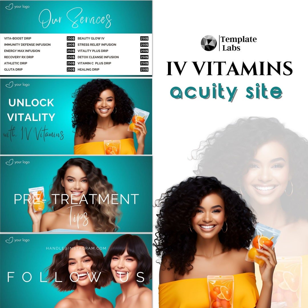 IV Hydration Website, Acuity Scheduling Template, Acuity Booking Site ...