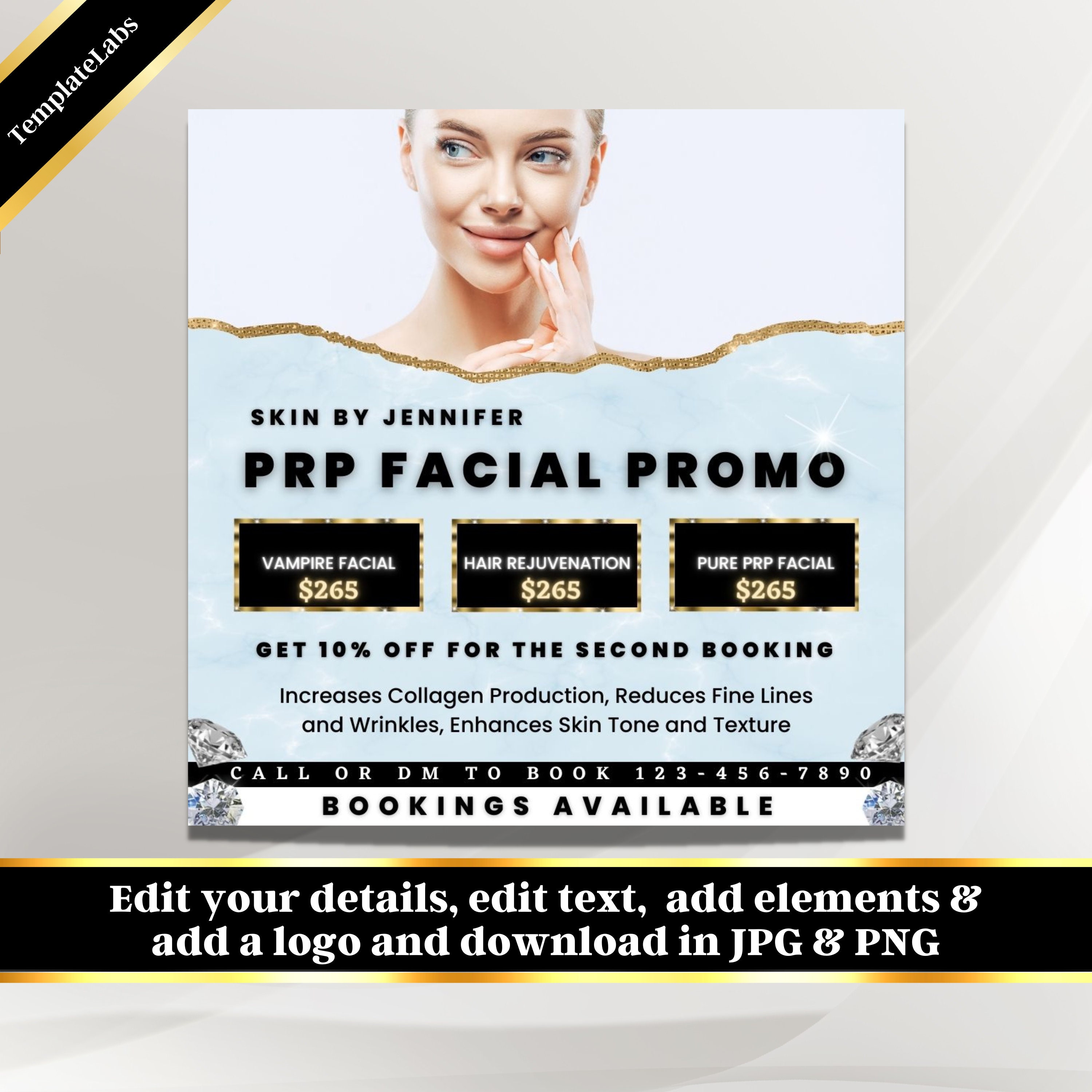 PRP, Platelet Rich Plasma, Prp Flyer, Instagram Flyer, E Flyer, Medspa ...