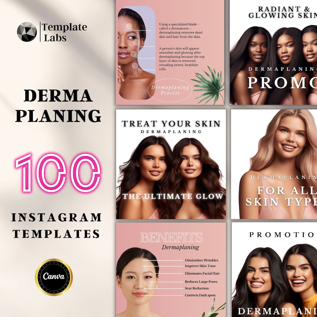 Dermaplane Flyer, Dermaplaning, Instagram Post, Social Media Templates ...