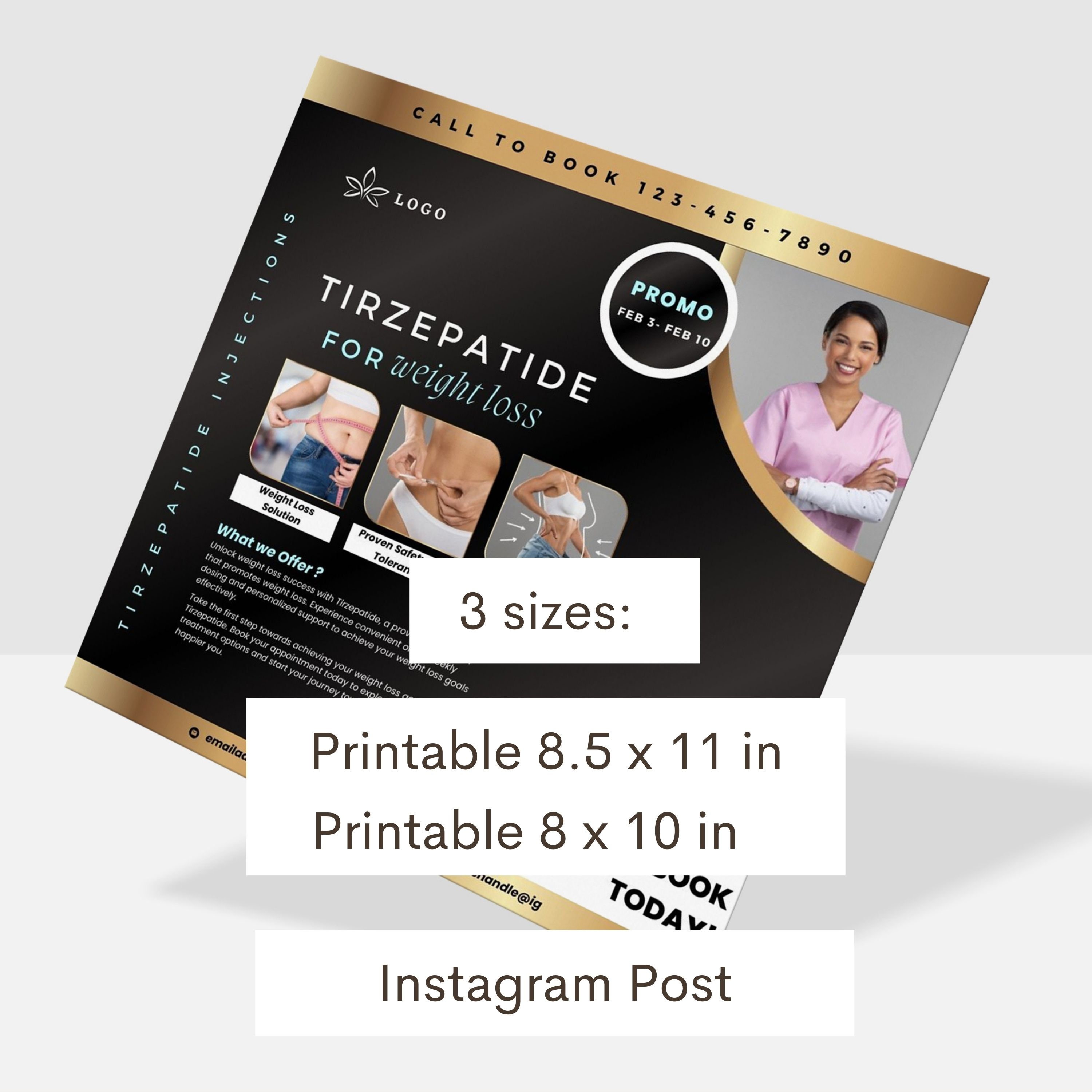 Weight Loss Clinic Flyer, Weight Loss Clinic, Printable Flyer, Editable ...