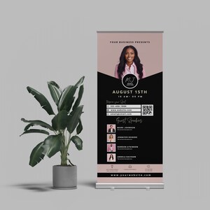 Retractable Banner Conference, Conference Template, Roll up Banner ...