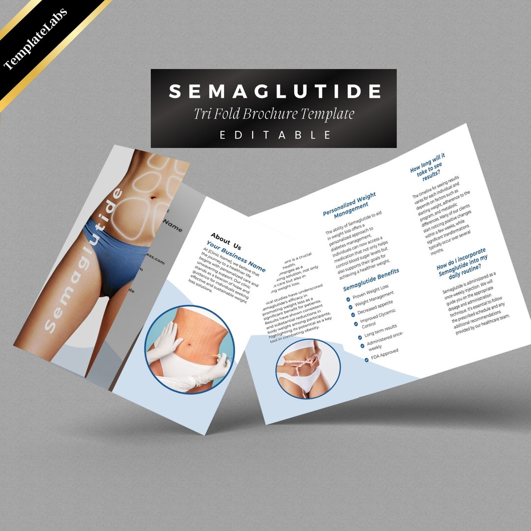 Weight Loss Brochure, Weight Loss Clinic Flyer, Trifold Brochure ...