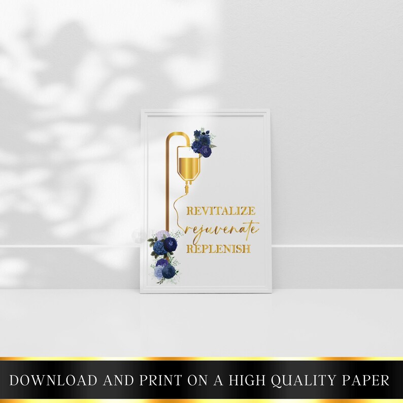 IV Art, IV Hydration Art, Printable Wall Art Medical, IV Therapy Poster ...