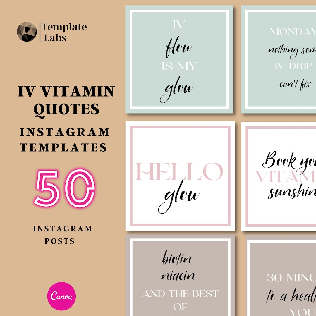 IV Therapy Social Media, IV Hydration Therapy, Quote Templates Canva ...