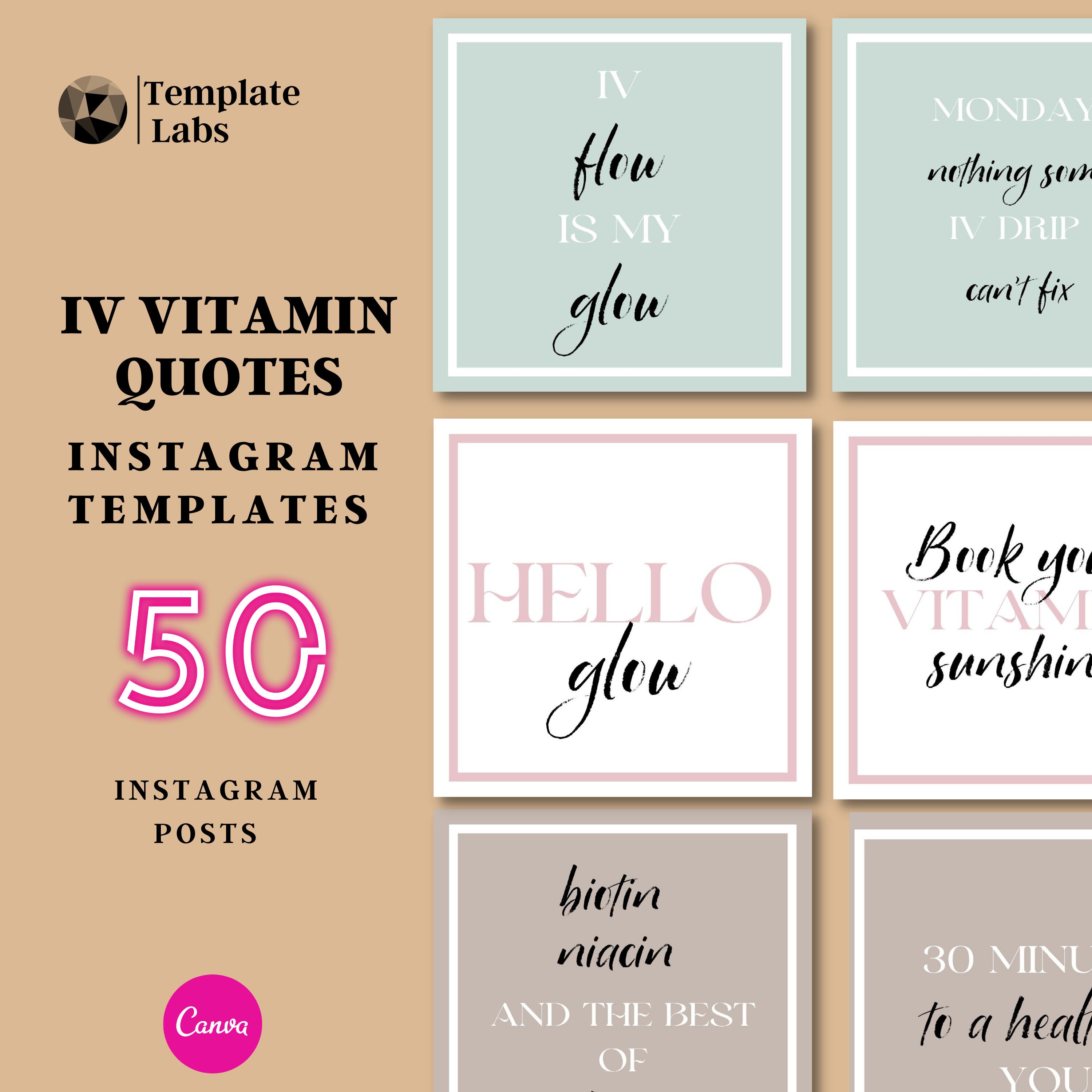 IV Therapy Social Media, IV Hydration Therapy, Quote Templates Canva ...