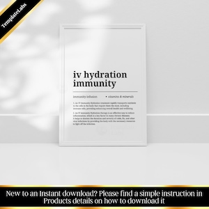 IV Therapy Poster, IV Hydration Poster, IV Infusion, Iv Drip Therapy ...