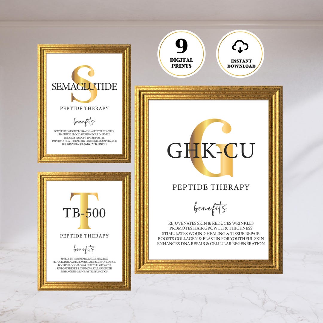 Peptide Benefits Posters, Peptide Art, Peptide Therapy Posters ...