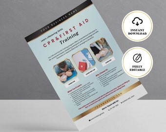 CPR Training Flyer, CPR Flyer, Cpr Template, Cpr First Aid and ...