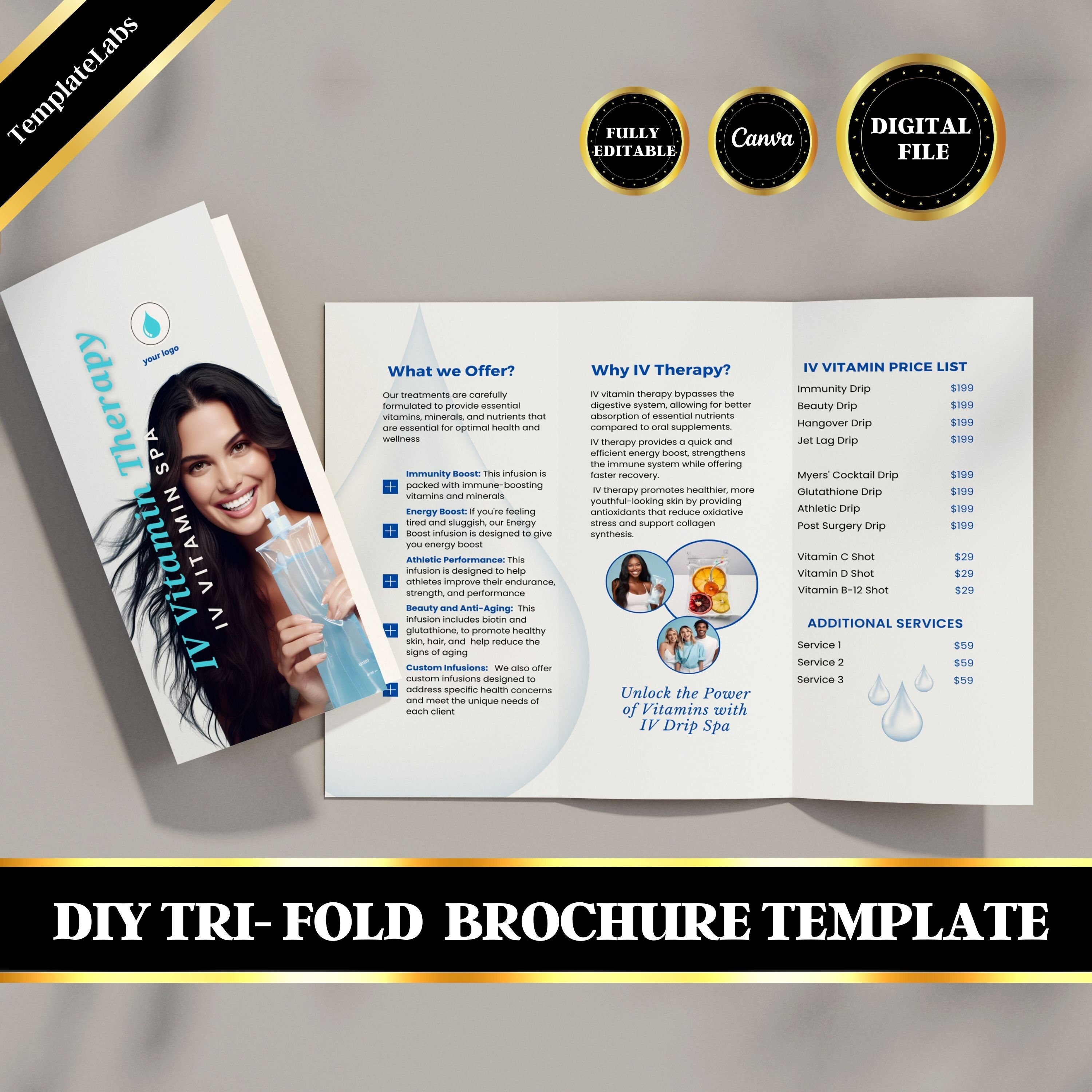 IV Vitamin Therapy Marketing, IV Drip Business, DIY Template, Iv ...
