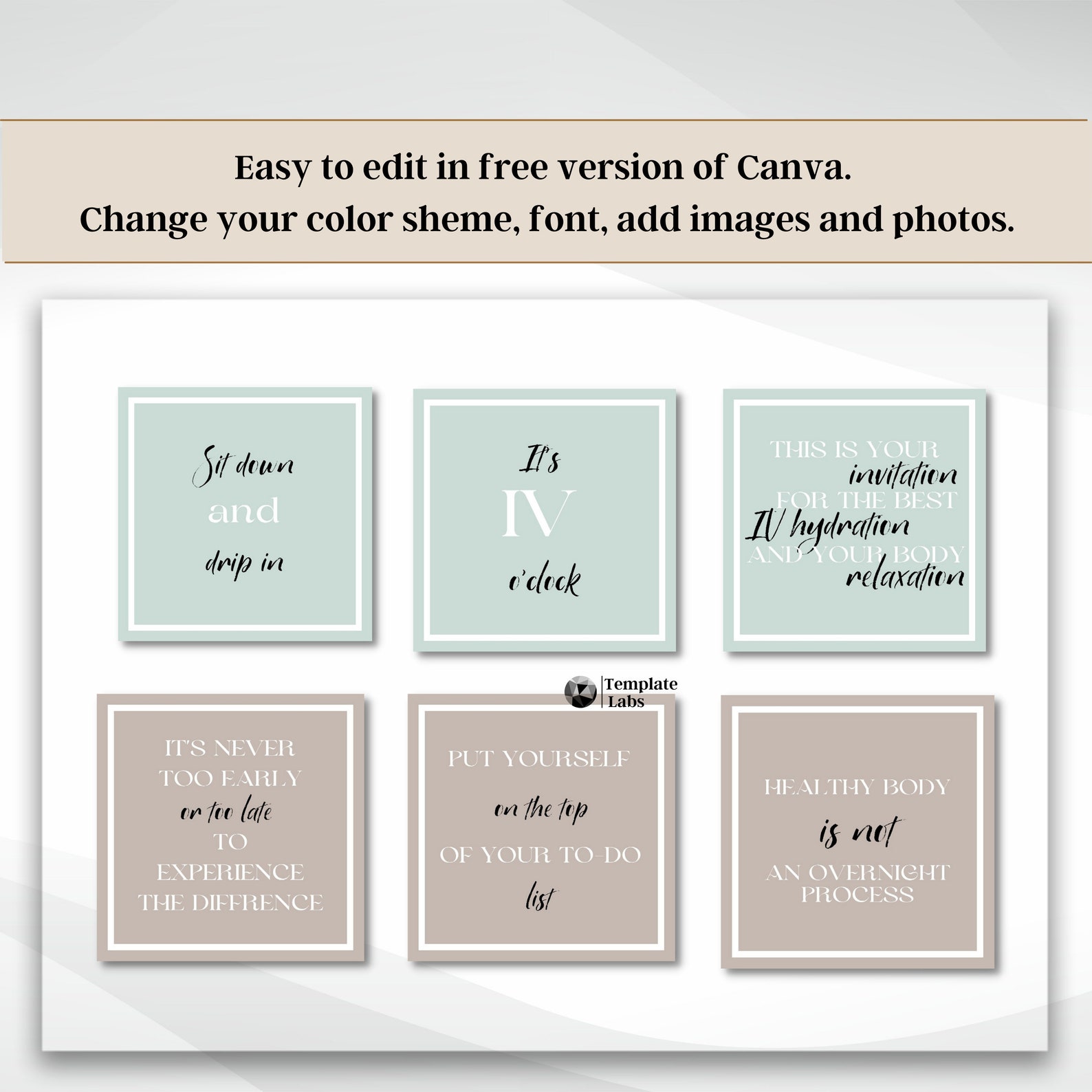 IV Therapy Social Media, IV Hydration Therapy, Quote Templates Canva ...