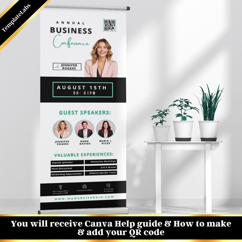 Retractable Banner Conference, Conference Template, Roll up Banner ...