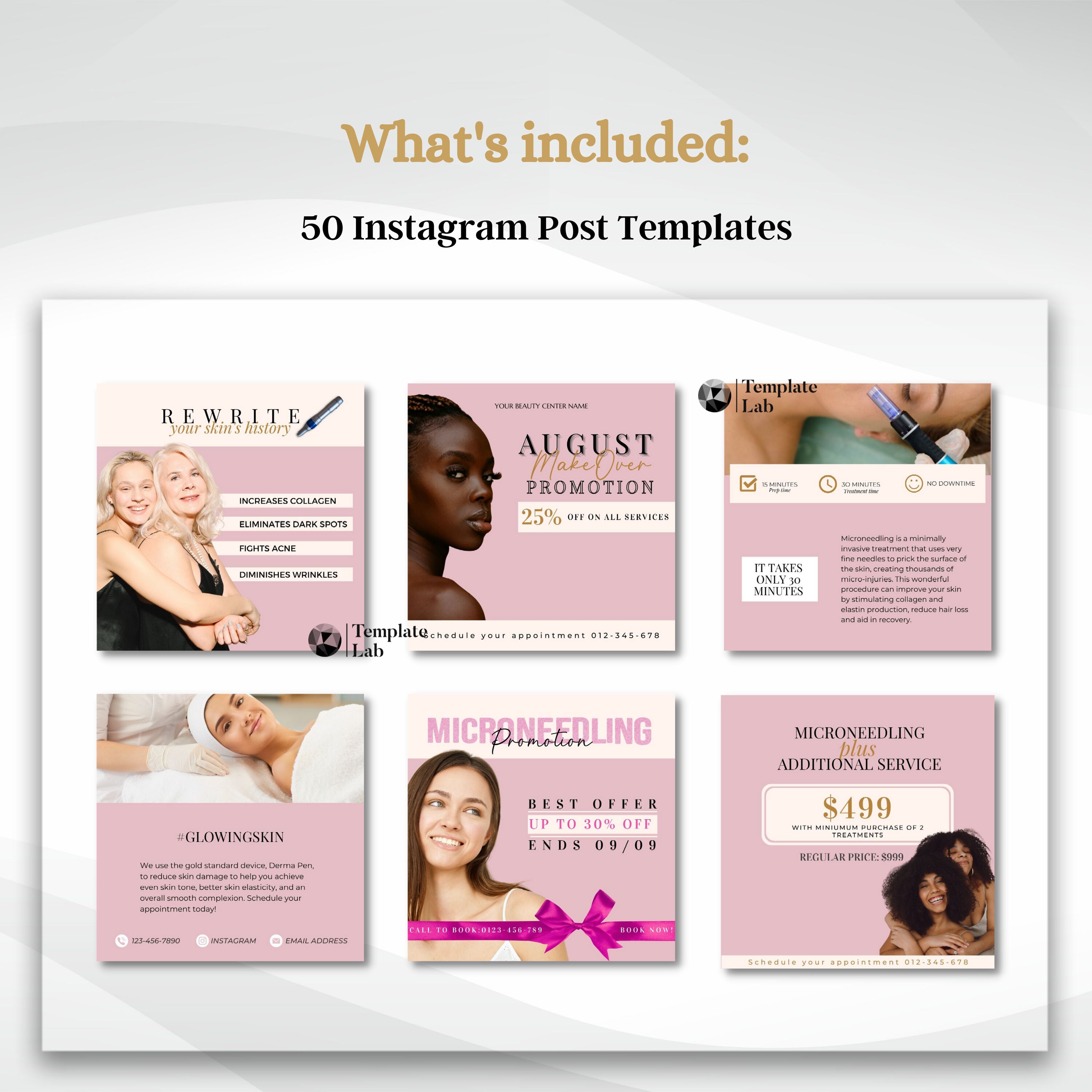 Microneedling Social Media Post Microneedling Pen Instagram | Etsy