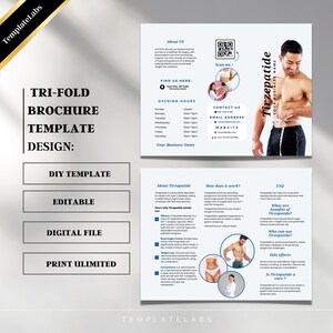 Weight Loss Brochure, Weight Loss Clinic Flyer, Trifold Brochure ...