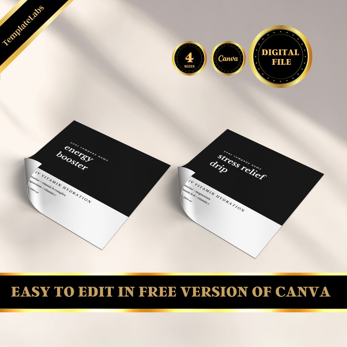 IV Bag Label IV Hydration Printable Printable Label DIY - Etsy