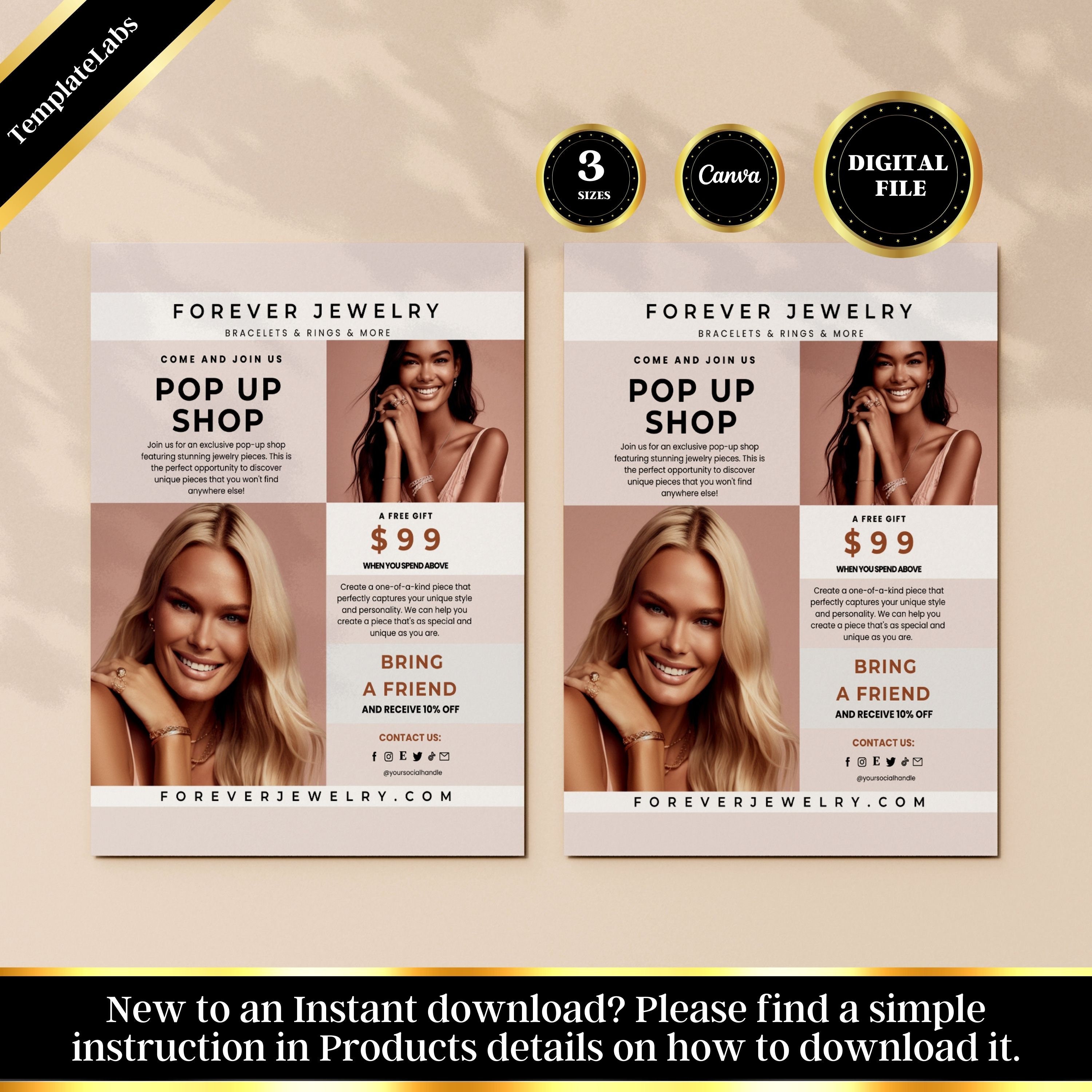 Permanent Jewelry Pop up Flyer Permanent Jewelry Printable - Etsy Permanent Jewelry Pop up Flyer Permanent Jewelry Printable - Etsy