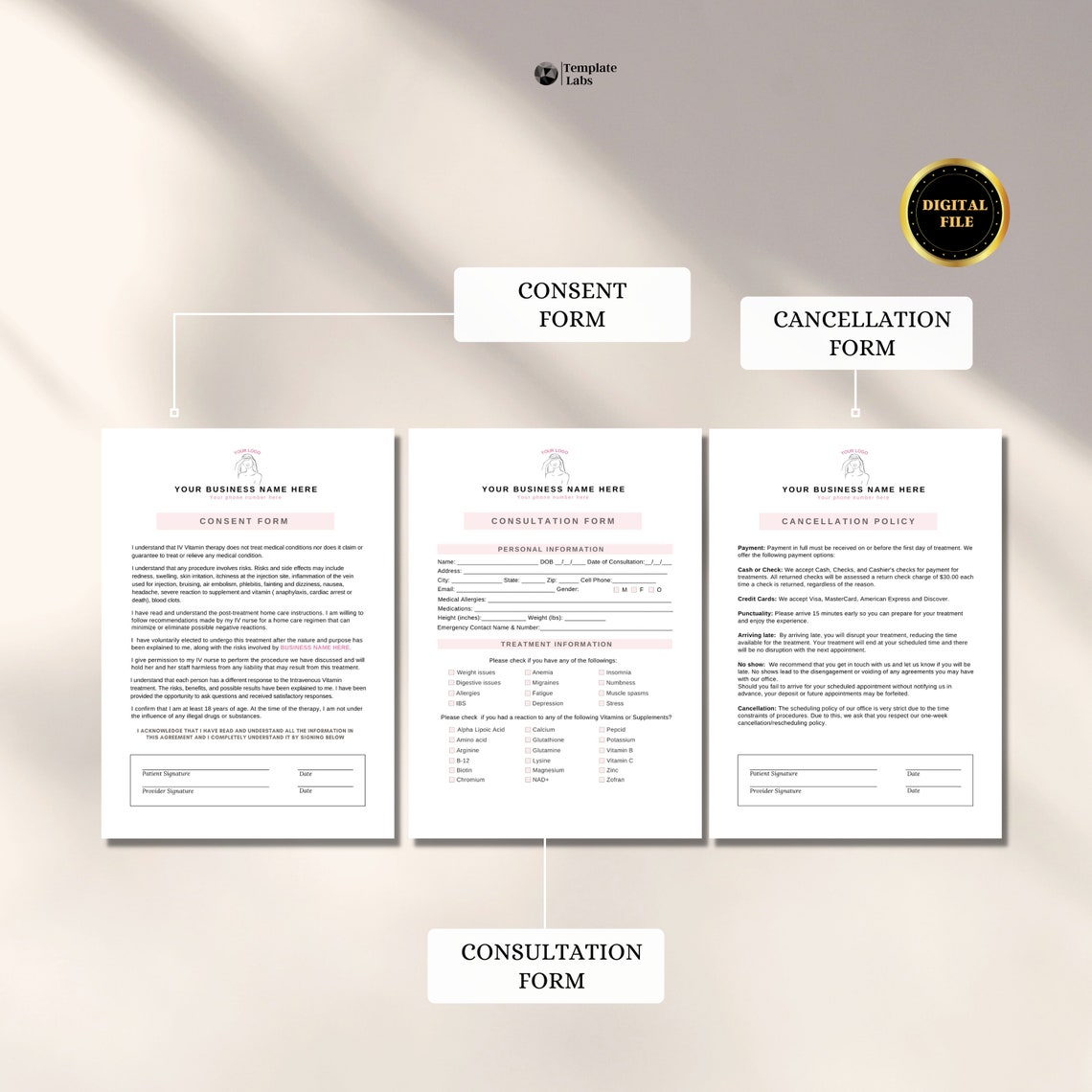 IV Hydration Therapy and Vitamin Infusion Form IV Therapy - Etsy