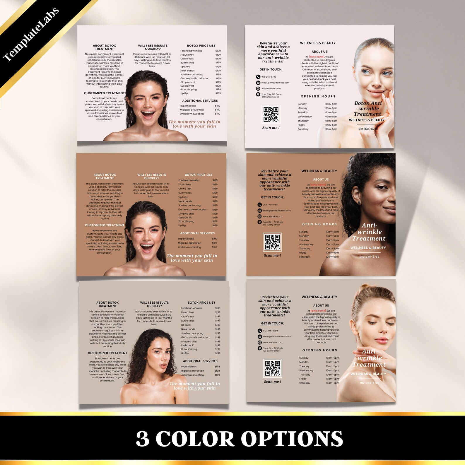 Botox Price List Botox Template Medspa Brochure Tri Fold - Etsy