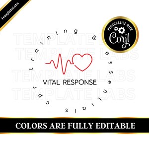 CPR Logo, First Aid Logo, CPR Instructor Logo, Heart Logo Design ...