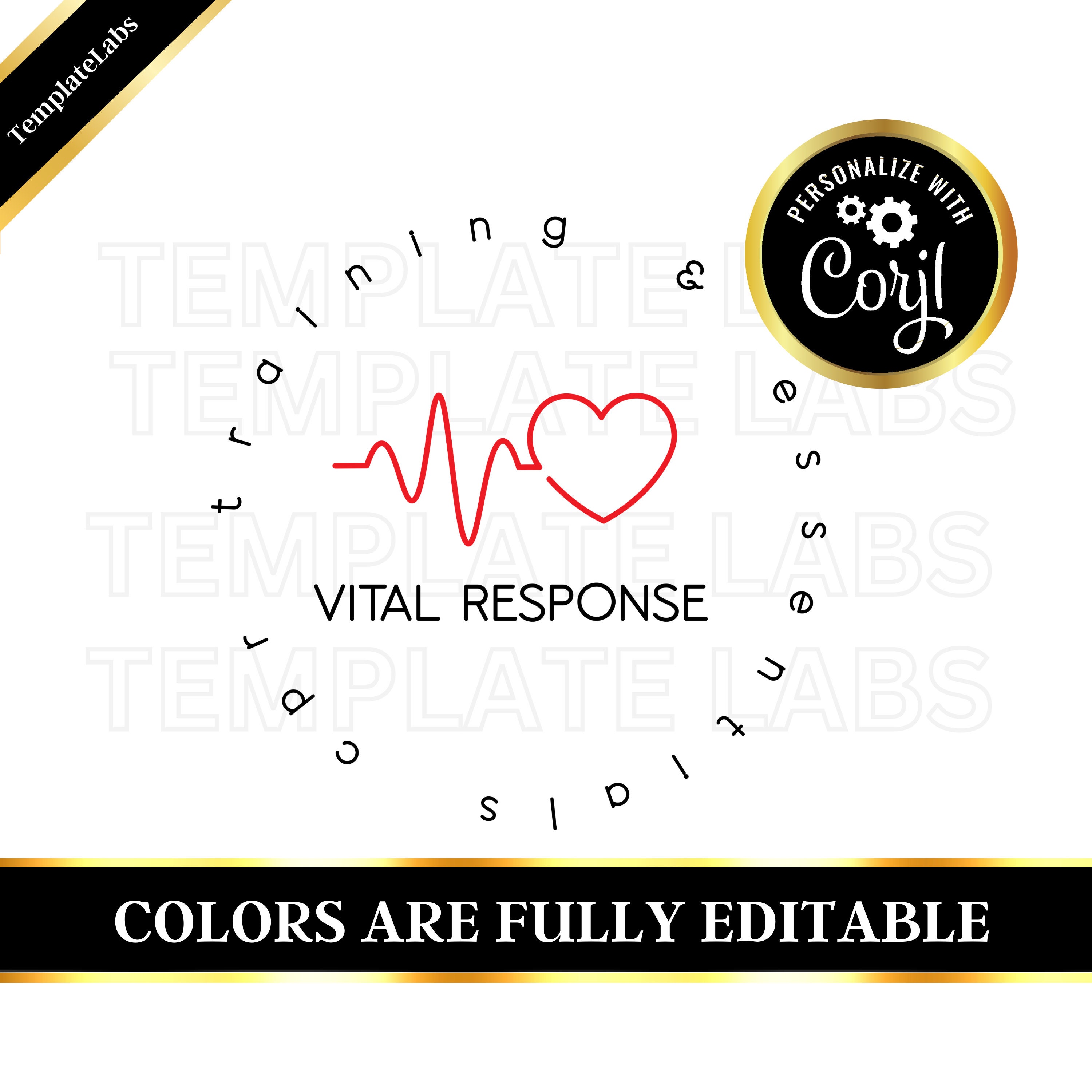 CPR Logo, First Aid Logo, CPR Instructor Logo, Heart Logo Design ...