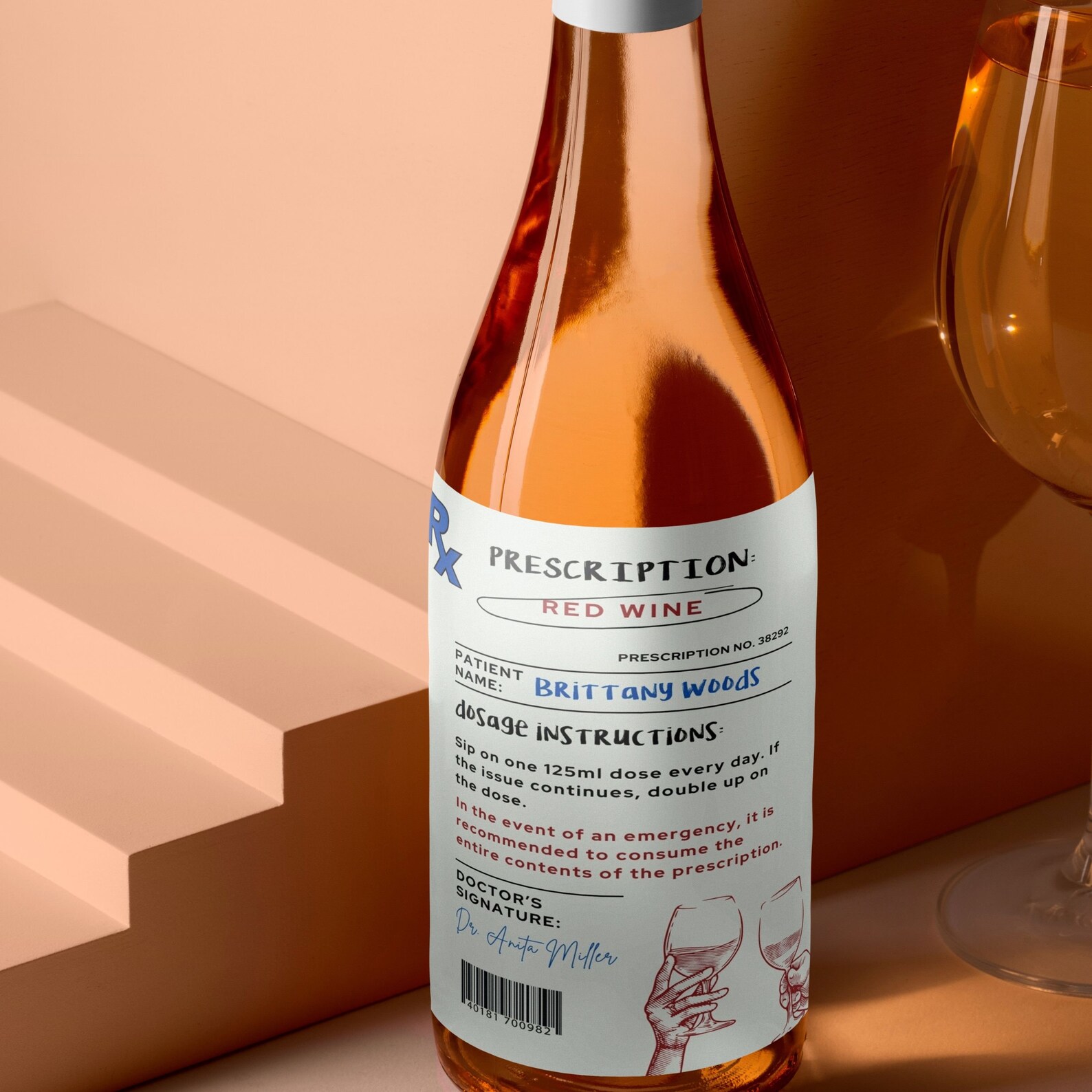 Prescription Label Wine, Prescription Label Template, Funny Christmas ...