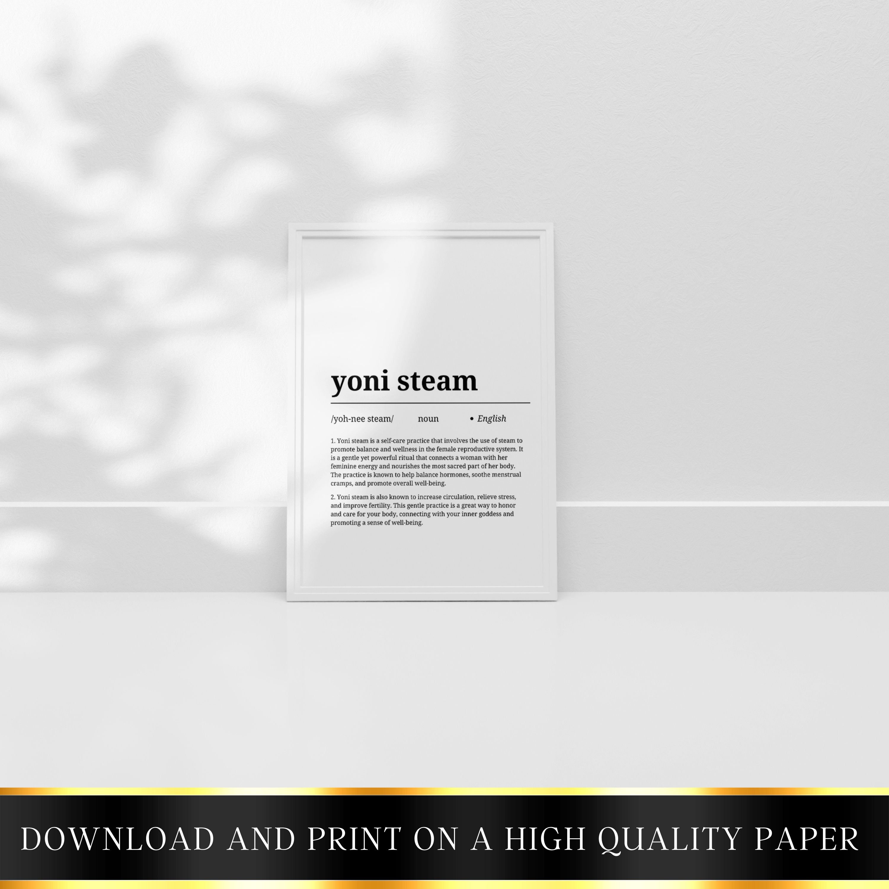 V Steam Definition Poster, Yonisteam, Vajacial, Yoni Steam, Beauty ...