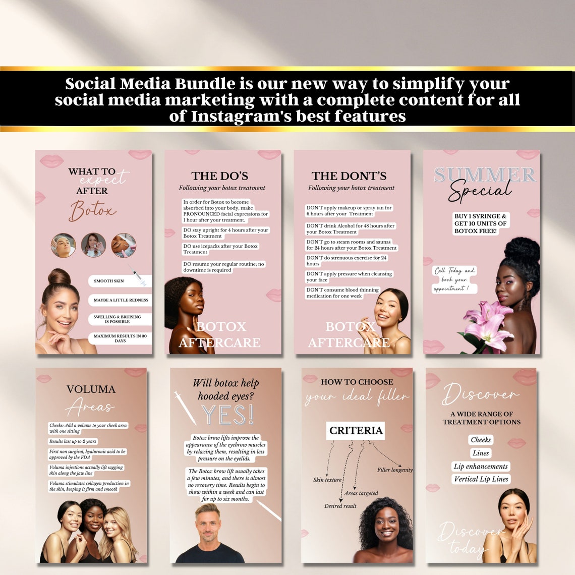 Botox and Filler Instagram Posts Botox Instagram Medspa - Etsy