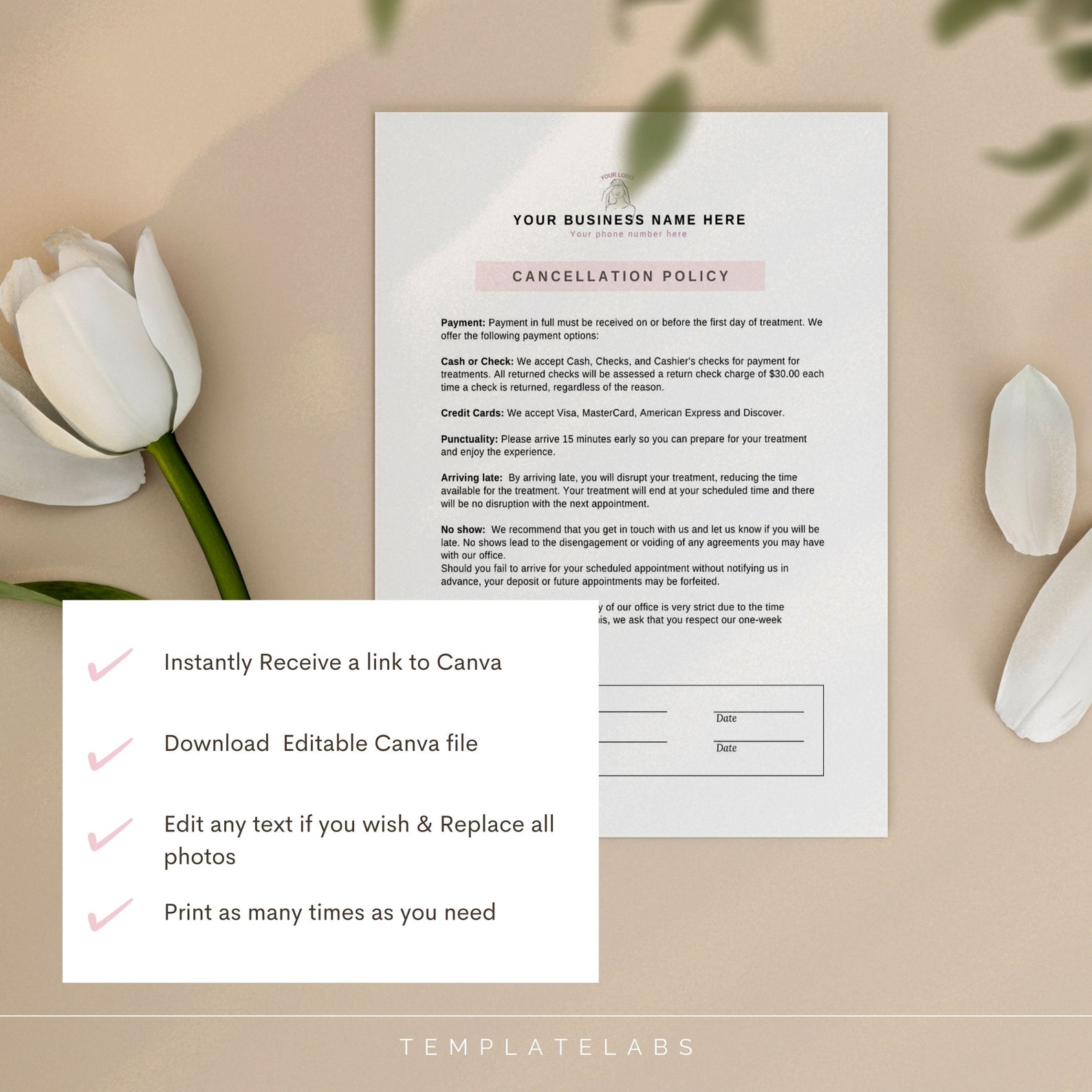 Weight Management, Client Intake Form, Printable Form, Canva Template ...
