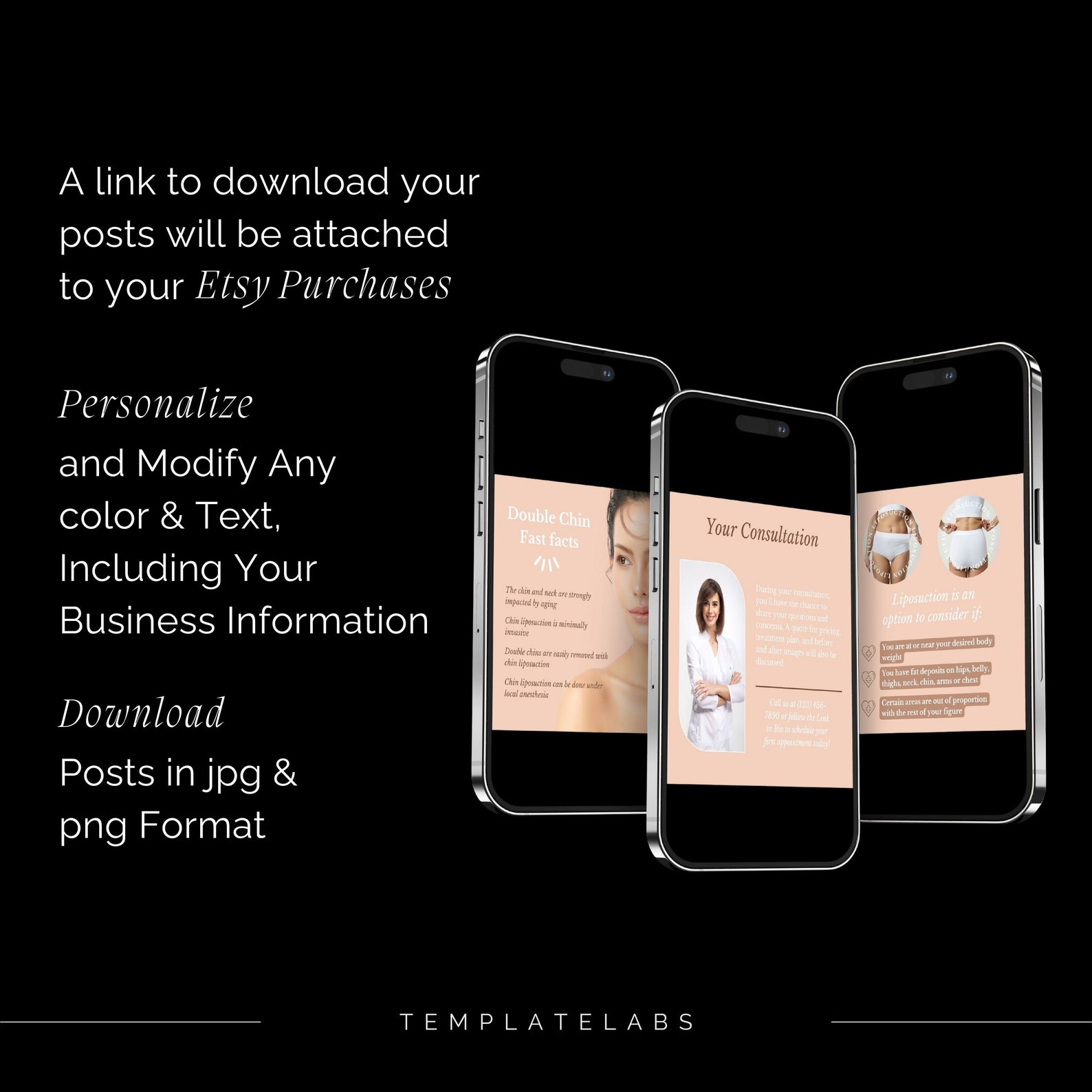 Plastic Surgery Flyer, Medspa Canva Template, Medspa Instagram, Social ...