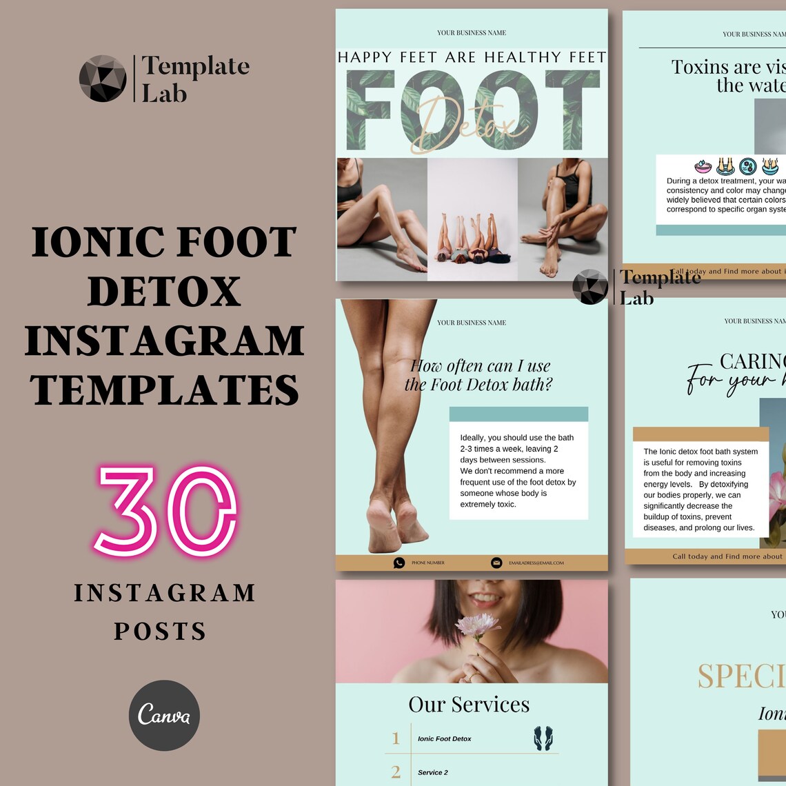 Foot Detox Flyer Ionic Foot Detox Feet Detox Flyer Foot - Etsy