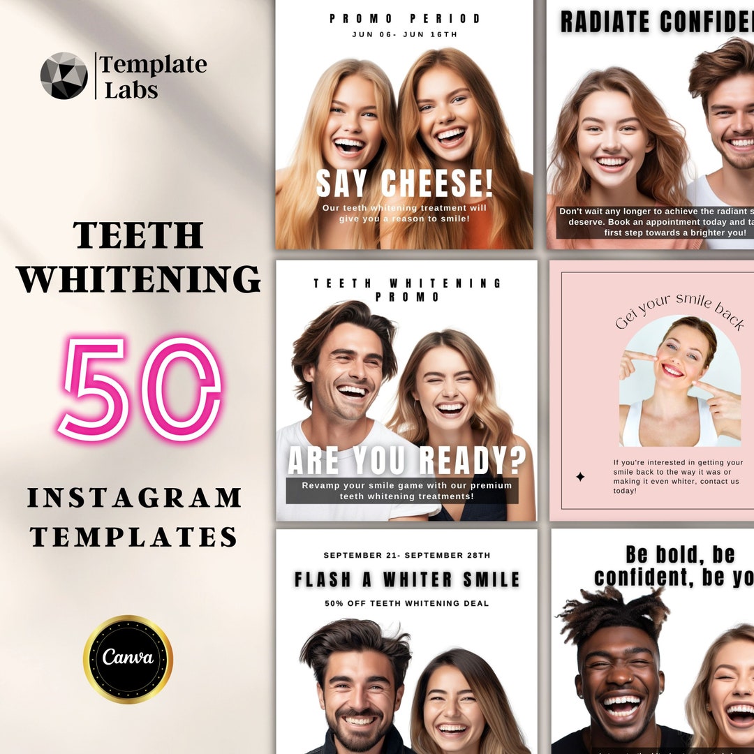 Teeth Whitening Flyer, Teeth Whitening Instagram Posts, Dental ...