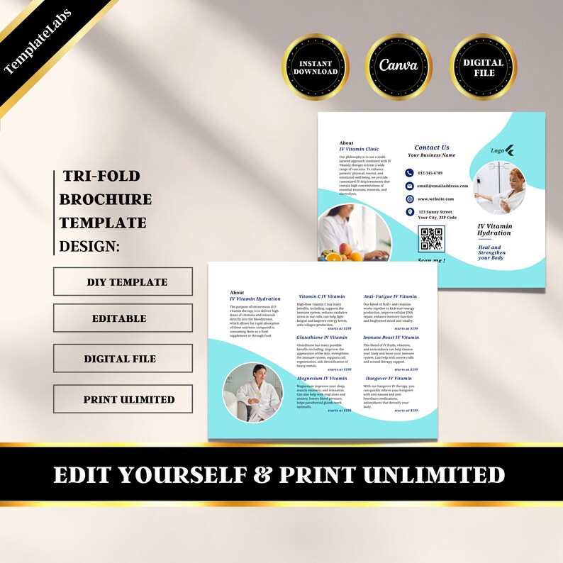 IV Vitamin Therapy Marketing, IV Drip Business, DIY Template, Iv ...