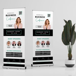 Retractable Banner Conference, Conference Template, Roll up Banner ...