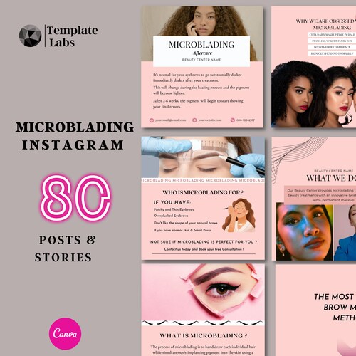 Microblading Instagram Post Flyer Template Microblade - Etsy