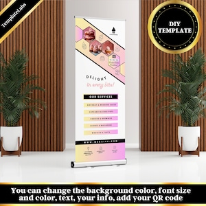Retractable Banner Bakery, Bakery Banner, Bakery Template, Roll up ...