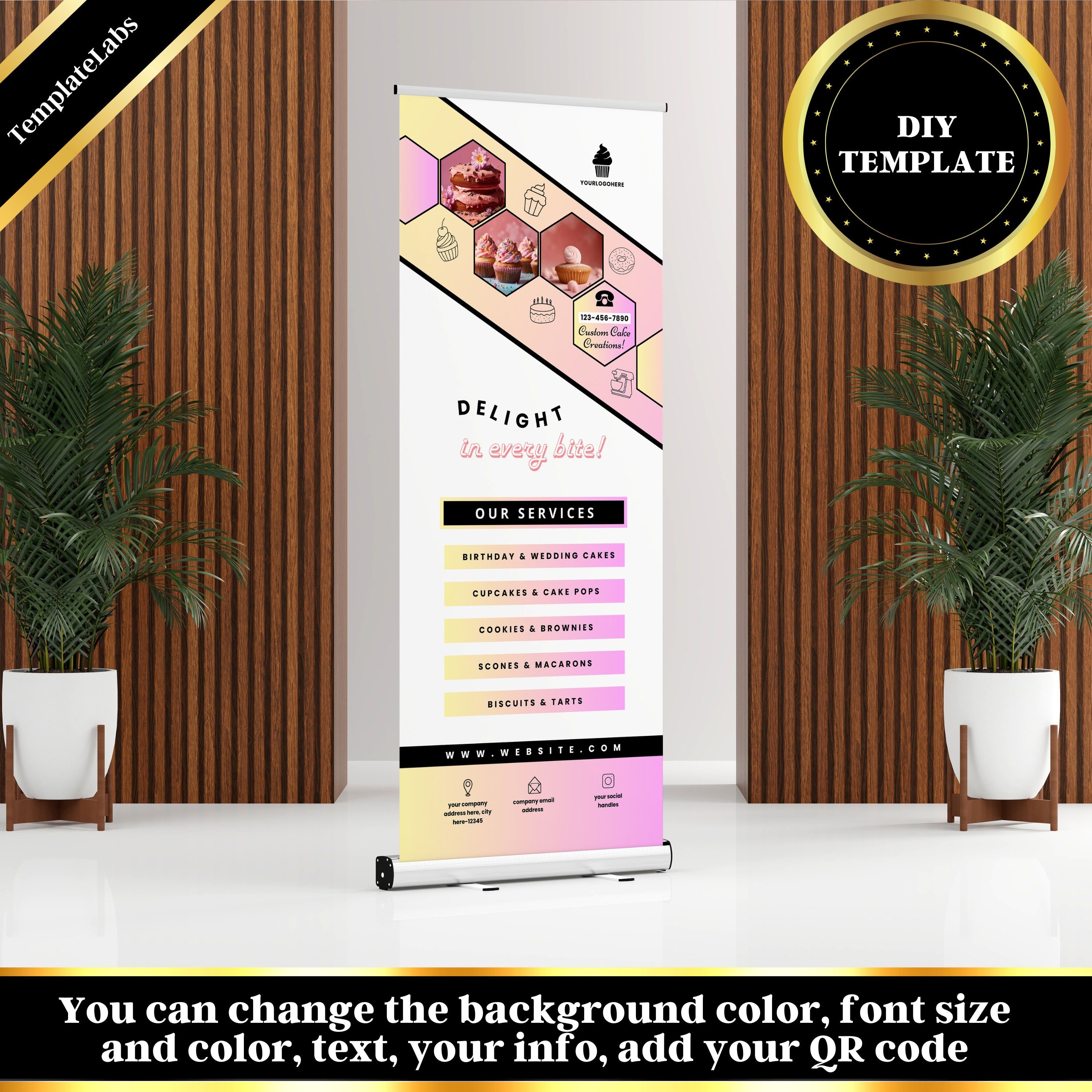 Retractable Banner Bakery Bakery Banner Bakery Template - Etsy