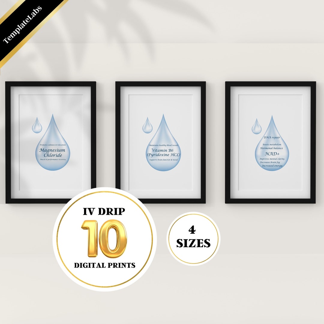 IV Drip Wall Art, IV Therapy Poster, IV Infusion Poster, Iv Therapy ...